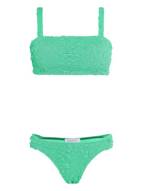 Brigitte Aziza Bikini Green Farfetch