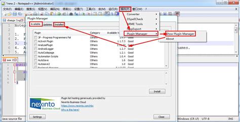 Notepad 使用步骤 springsnow 博客园