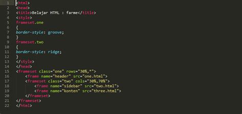 Tugas 1 2 3 Pemrograman Berbasis Web Html Css Tabel Frameset