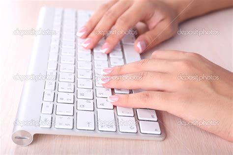 Female Hands Typing Stock Photo Belchonock 51274403