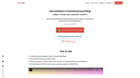 Gist Ai Free Summaries Of Web Pdfs Youtube In 30 Languages Tyy