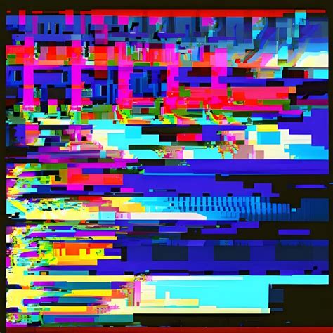 premium ai image a digital glitch art composition with distorted