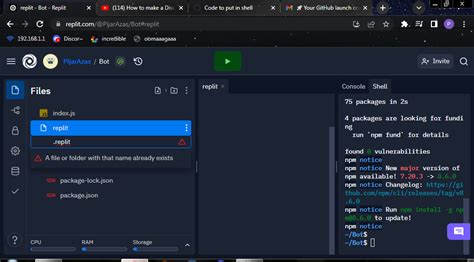 Code To Put In Shell GitHub