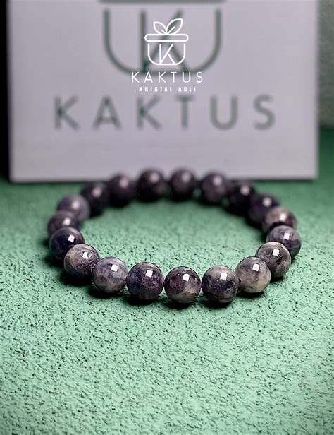 Iolite Aka Cordierite Crystal Bracelet By Kaktus Kristal Malaysia