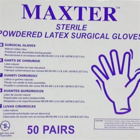Jual Sarung Tangan Steril Maxter Sterile Powdered Latex Surgical