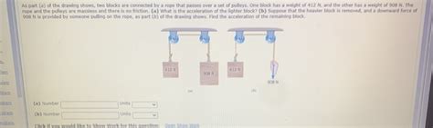 Solved As Part A Of The Drawing Shows Two Blocks Are Chegg
