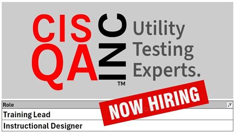 Cis Qa Inc “utility Testing Experts” On Linkedin We Are Looking For A