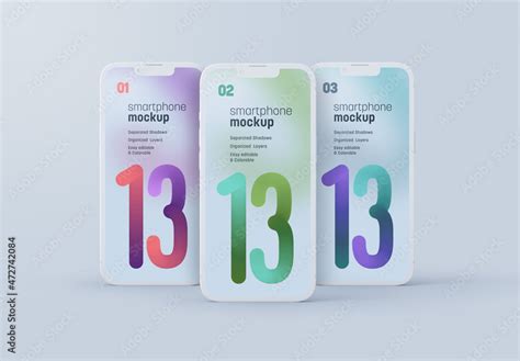 Clay Smartphone Mockup Stock Template Adobe Stock