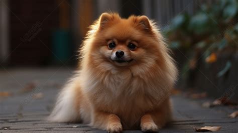 시각적 매력을 더하기 위해 비포장 도로에 앉아 있는 포메라니안의 배경 이미지 라니 배경 기원 후 배경 시각적 배경 이미지 Hd 라니 기원 후 시각적 배경 사진