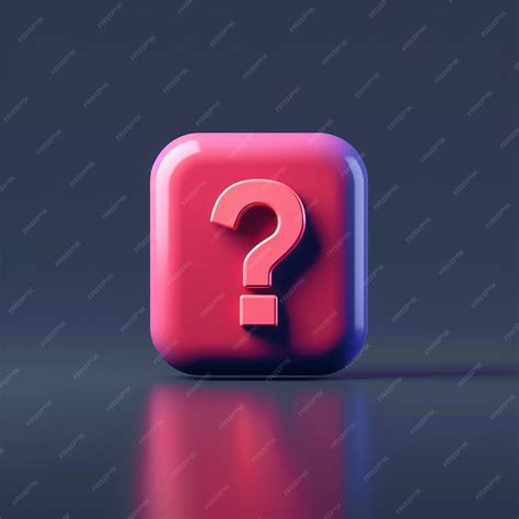 Premium Photo A Red Square With A Question Mark On It
