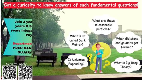 [video] Department Of Physics Pdeu On Linkedin Admissionalert Bscphysics Cosmology