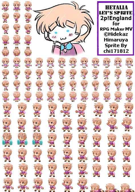 Hetalia Rpg Maker Mv 2pengland Sprites By Chi171812 On Deviantart