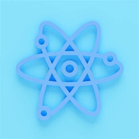 3d Render Of Atom Structure Radiating Energy Flat 3d Render Of Atom Isolated On Colour