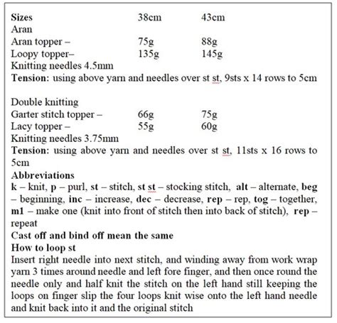 Knitting Pattern 205