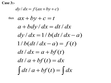 First Order Ordinary Differential Equation Pptx Physics Science