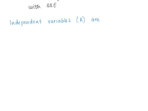 Solved In A Regression Model Involving 30 Observations The Following