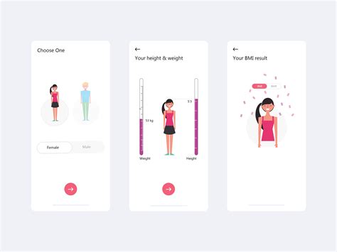 BMI App UI Design Behance