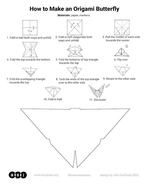 Origami Butterfly Instructions Step By Step