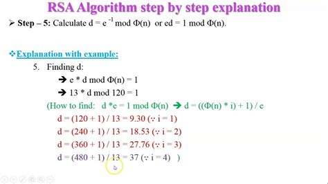 rsa how to calculate d