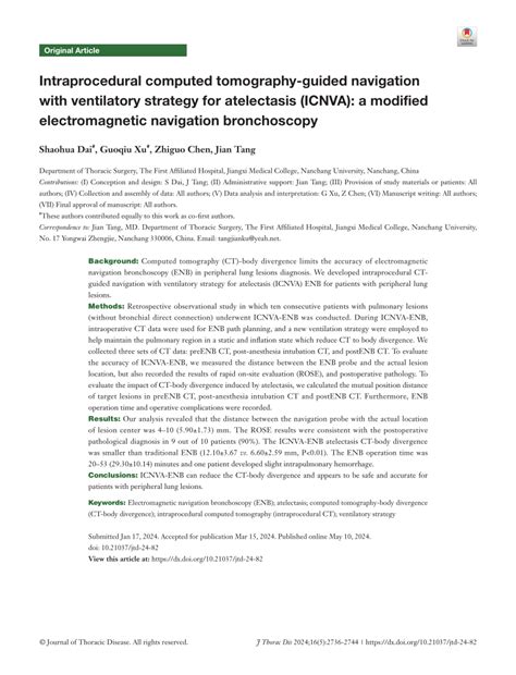 Pdf Intraprocedural Computed Tomography Guided Navigation With Ventilatory Strategy For