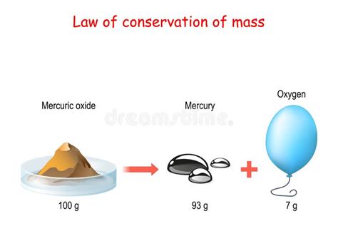 Law Of Conservation Of Mass Vector Labeled Educational Scheme With
