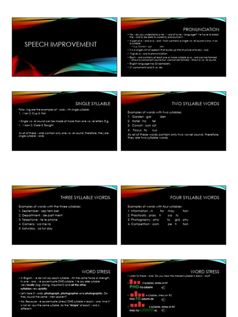 Unit 5 Speech Improvement Pdf