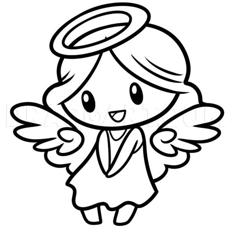 Drawing A Chibi Angel Step By Step Drawing Guide By Dawn Coloriage
