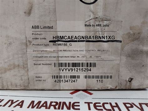Abb Rem615 Hbmcaeagnba1bnn1xg Motor Protection And Control Relay