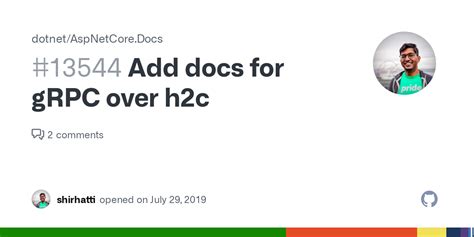 Add Docs For Grpc Over H2c · Issue 13544 · Dotnetaspnetcoredocs · Github
