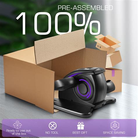 Under Desk Elliptical Machine Electric Seated Pedal Exerciser Mini Elliptical