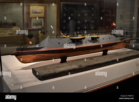A View Of A Detailed Model Replica Of The Css Virginia Which Is Housed