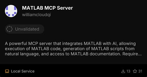 matlab mcp 服务器 mcp servers · lobehub