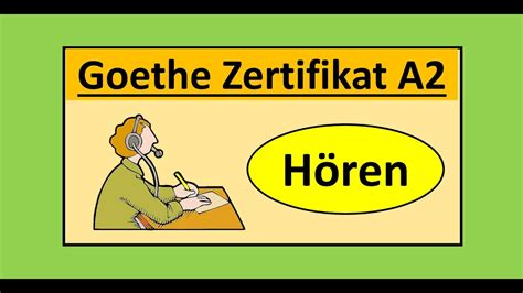 Goethe Zertifikat A2 Hören Modelltest mit Lösung am Ende Vid 210