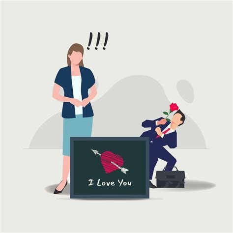 Premium Vector Businessman Falling In Love Concept Vector Illustration