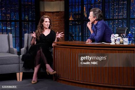 Comedian Jacqueline Novak During An Interview With Host Seth Meyers