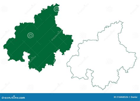 Hassan District Karnataka State Republic Of India Mysore Division Map Vector Illustration