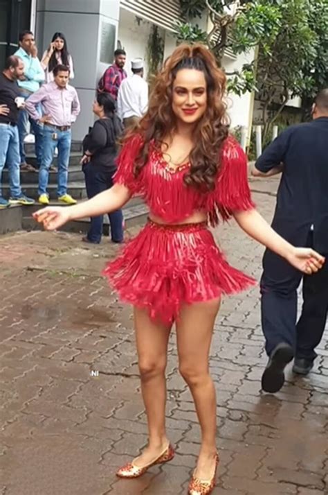 Nia Sharma Stuns In A Red Hot Fringe Skirt On Sets Of Jhalak Dikhhla