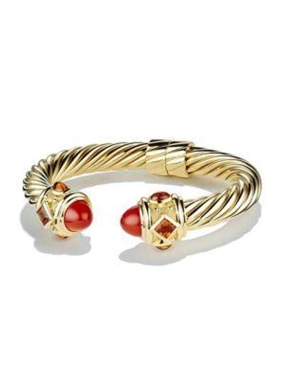 David Yurman Renaissance Bracelet With Blue Topaz Peridot Pink
