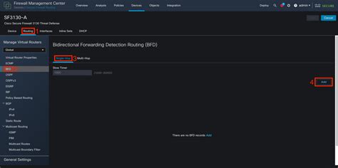 Configuración De Bfd En Secure Firewall Threat Defence Con Gui Cisco