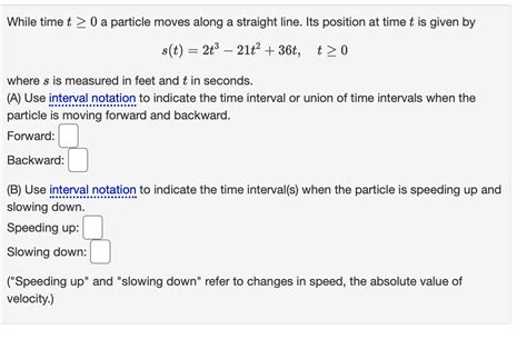 Solved While Time To A Particle Moves Along A Straight Line