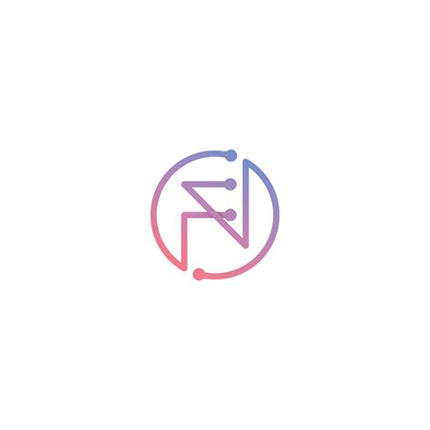 Letters Fn Nf Technology Logo Design Vector Vector Art At Vecteezy