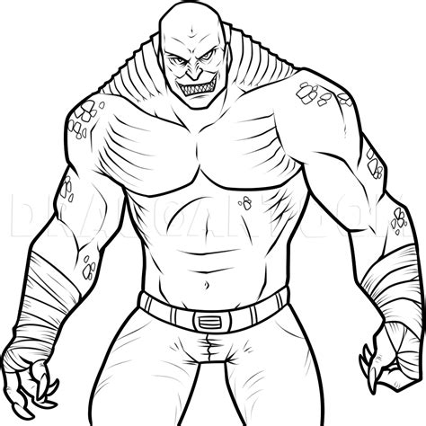 How To Draw Killer Croc From Suicide Squad Drawing Step By Step By