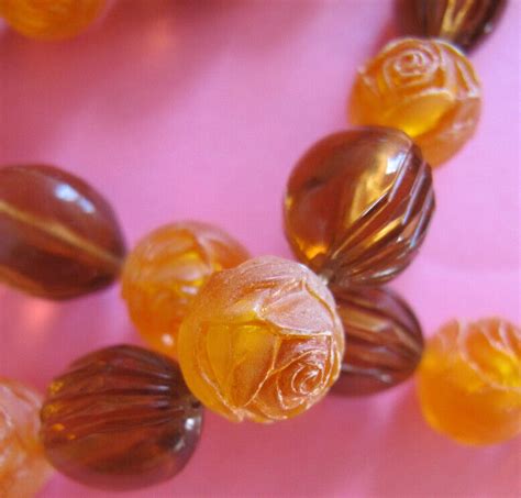 Vintage West Germany Necklace 2 Strand Luciteplastic Gem