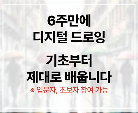 6주 만에 디지털 드로잉 프로젝트 아이패드드로잉 디지털드로잉학원 갤럭시탭드로잉