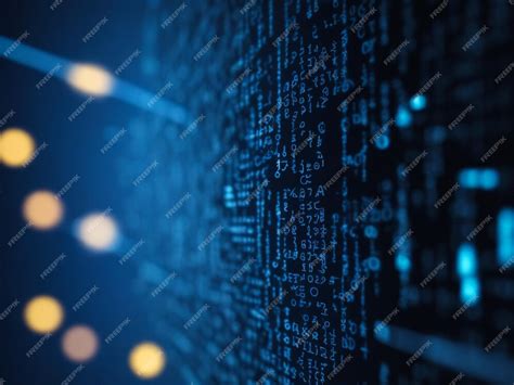 Digital Abstract Technology Background Binary Code Background 3d Rendering Premium Ai