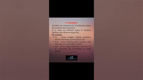 C Variables Cvariables Declaringcreatingvariables Outputvariables Variables Clanguage C