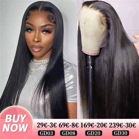 Perruque Lace Closure Wig Remy Br Silienne 100 Naturelle Cheveux Lisses