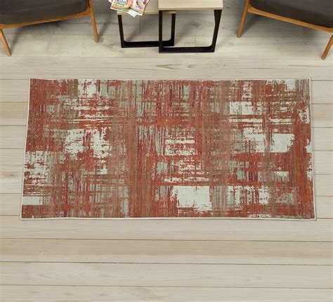 Modern Decorative Rug Grunge Style Abstract Weathered Shapes Pixel