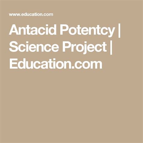 Antacid Science Fair Project At Han Schmitt Blog