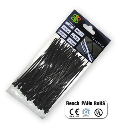Стяжки кабельные пластиковые разъемные 7,6x200мм, 100шт. UV BLACK ...